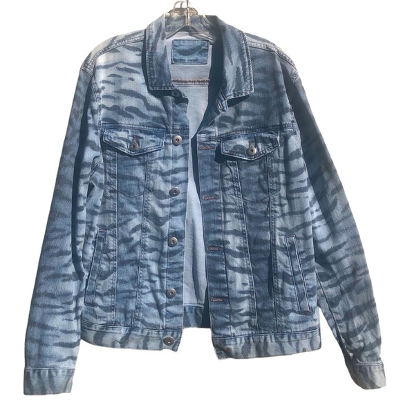 Jackets & Coats | Zebra Print Denim Jacket | Poshmark